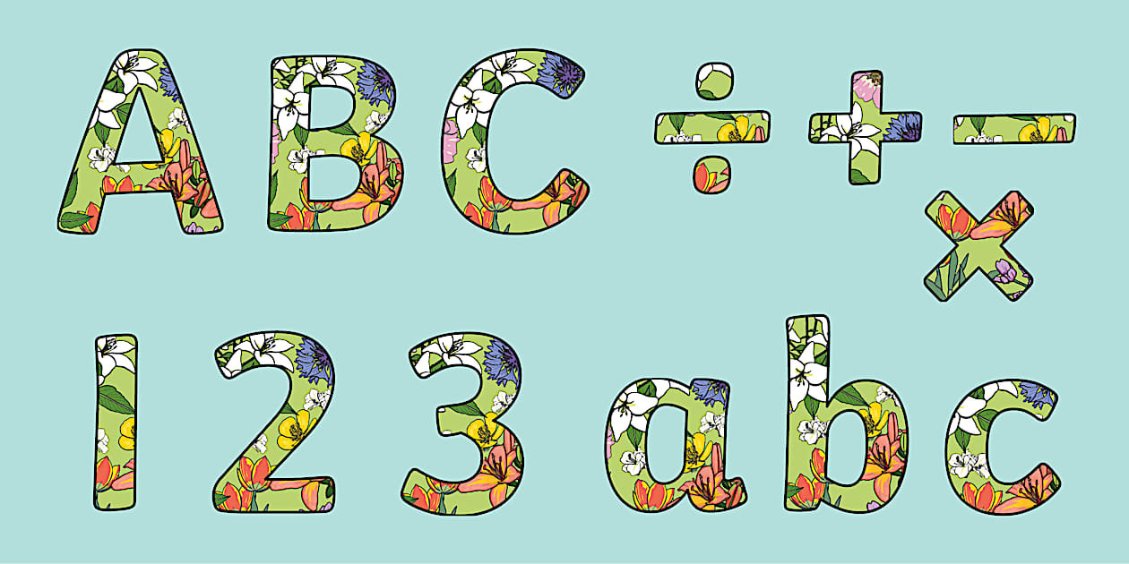 Spring Themed Display Lettering (teacher made) - Twinkl