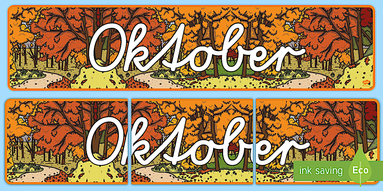 Oktober Display Banner German (teacher made) - Twinkl