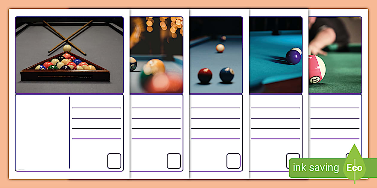 Billiards Postcards | Twinkl | Stationery | Postcards | KS1