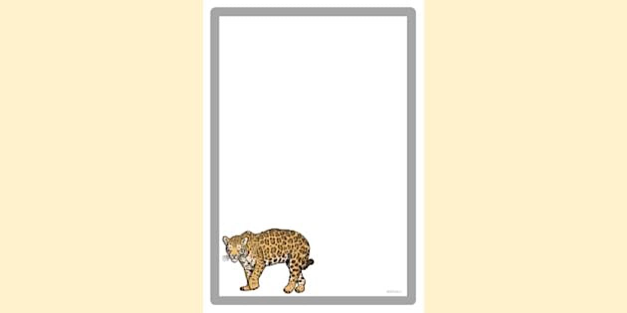 Jaguar Border | Page Borders | Twinkl (Hecho por educadores)