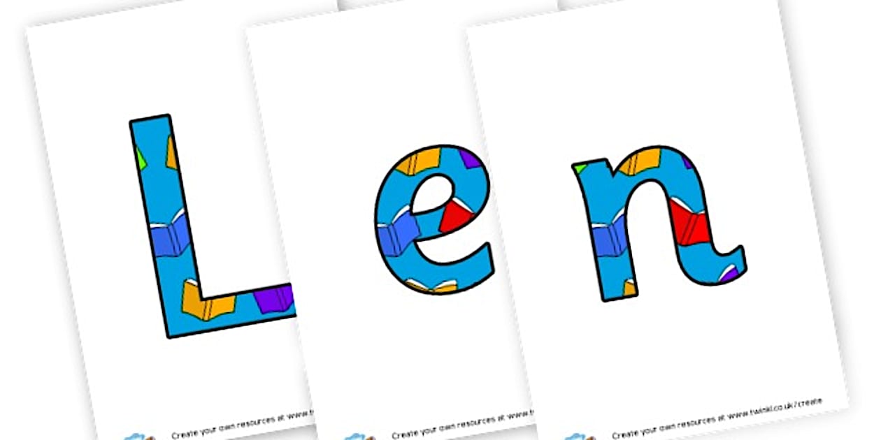 Lending Library Display - display lettering (teacher made)