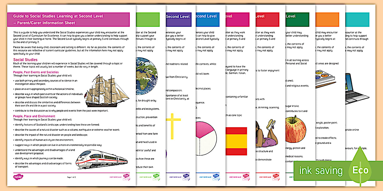 Guide to Learning at Second Level Parent and Carer Information Sheet