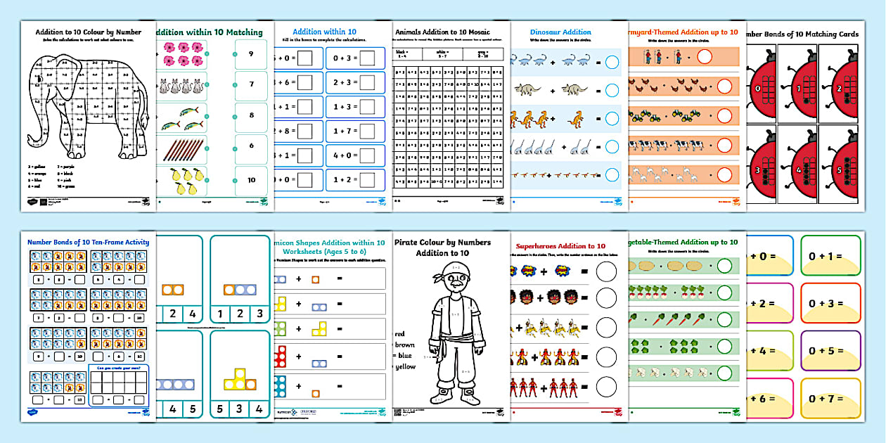 👉 Addition Up to 10 Bumper Pack (teacher made) - Twinkl