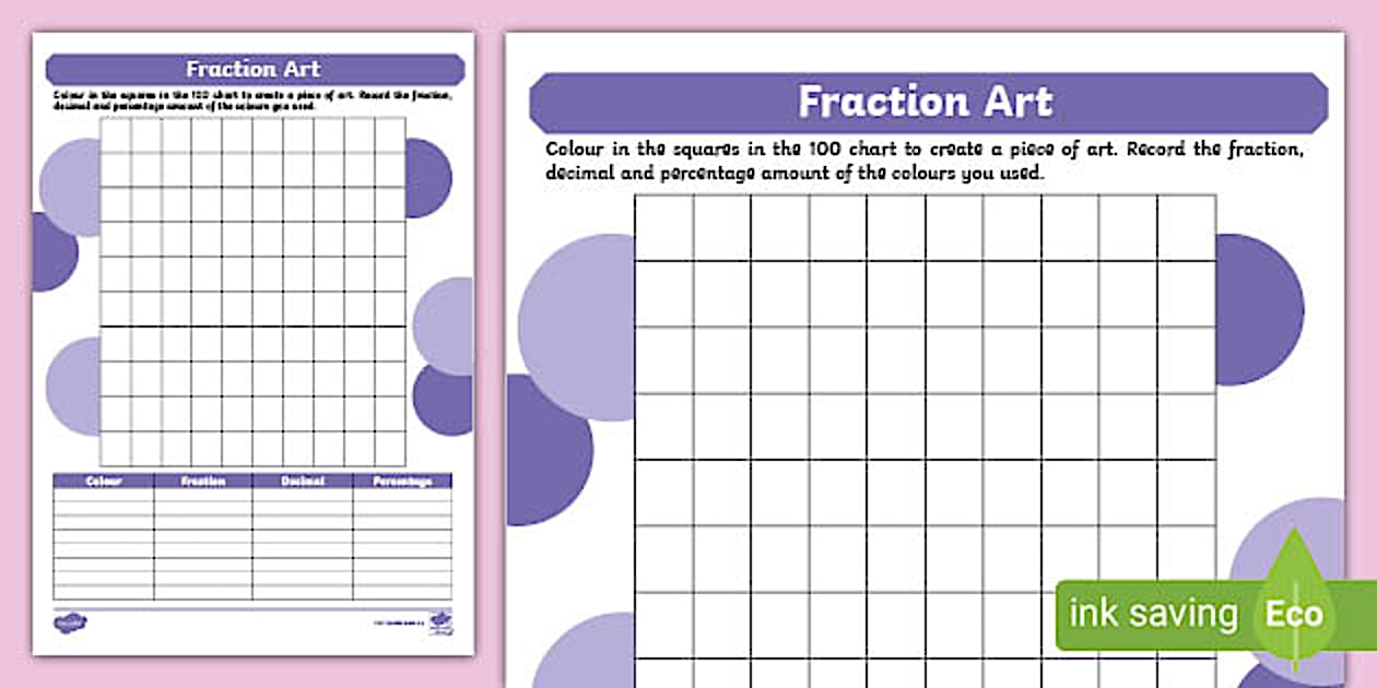 Fraction Art (teacher made) - Twinkl
