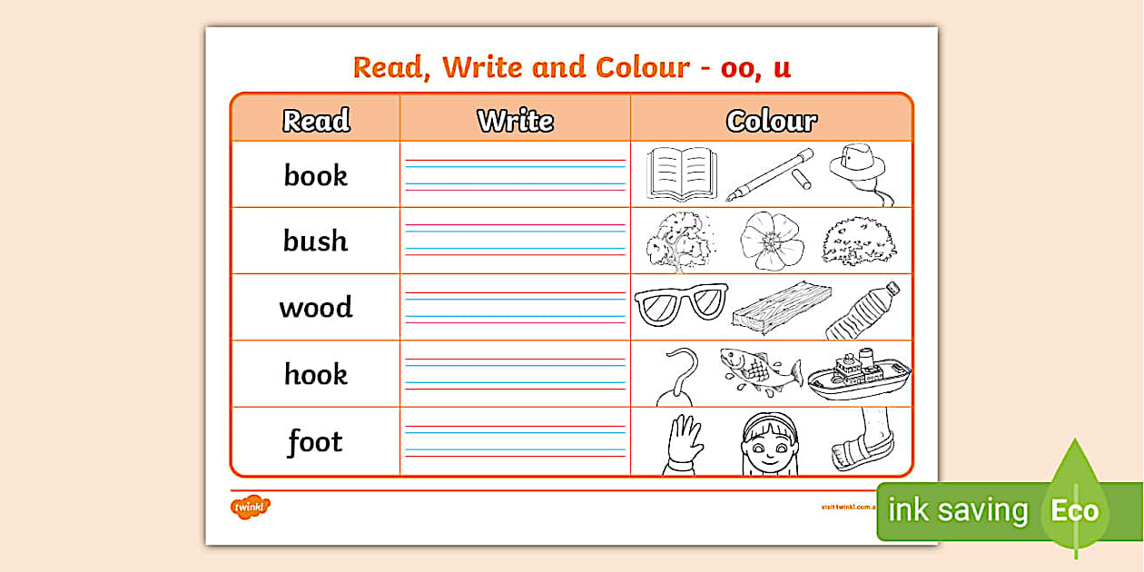 Read, Write and Colour (Hecho por educadores) - Twinkl