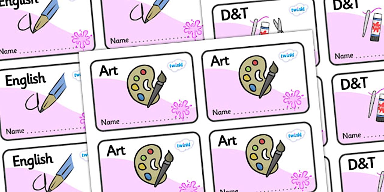 Pink Themed Editable Book Labels - Twinkl