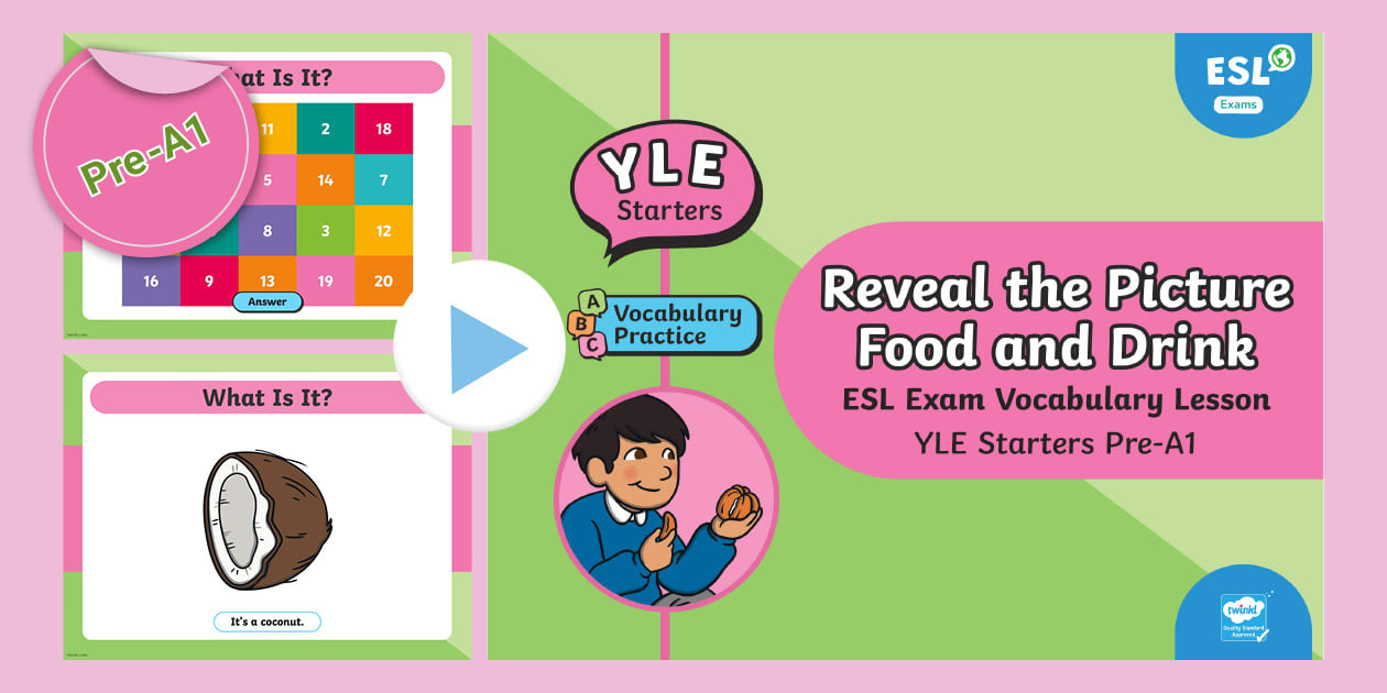 YLE Starters - Vocabulary PPT Game (Food and Drink) - Twinkl