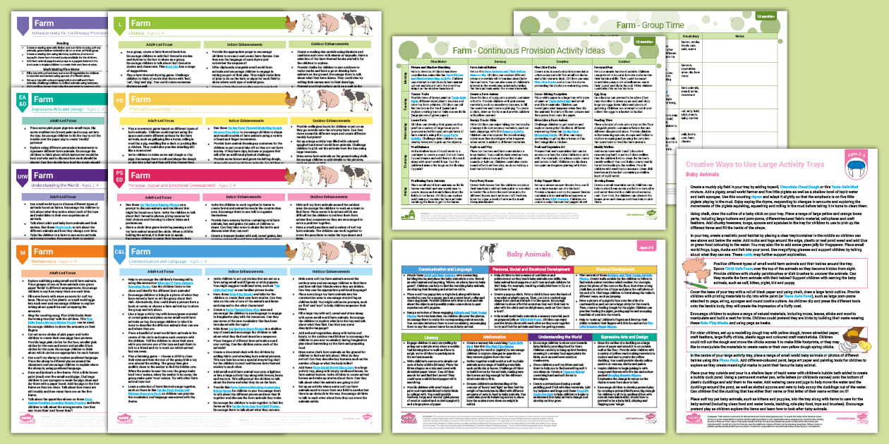 EYFS Ages 2-3 Farm and Baby Animals Bumper Planning Pack