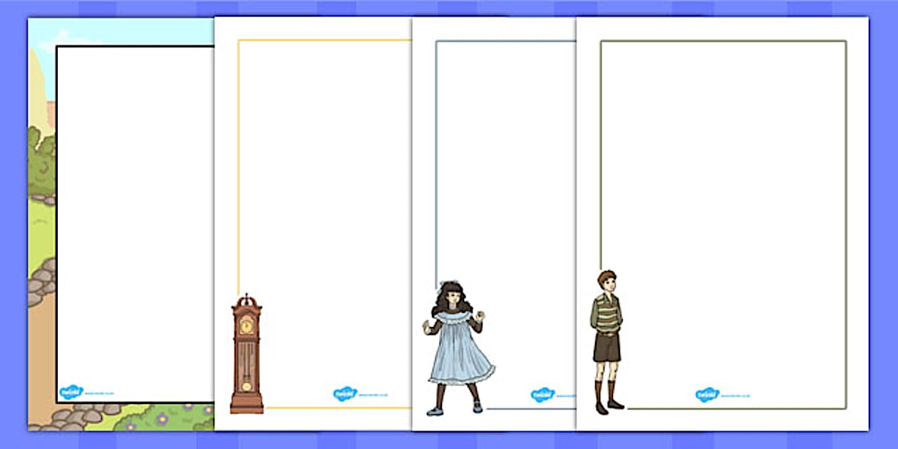 Editable Tom's Midnight Garden Page Borders (teacher made)