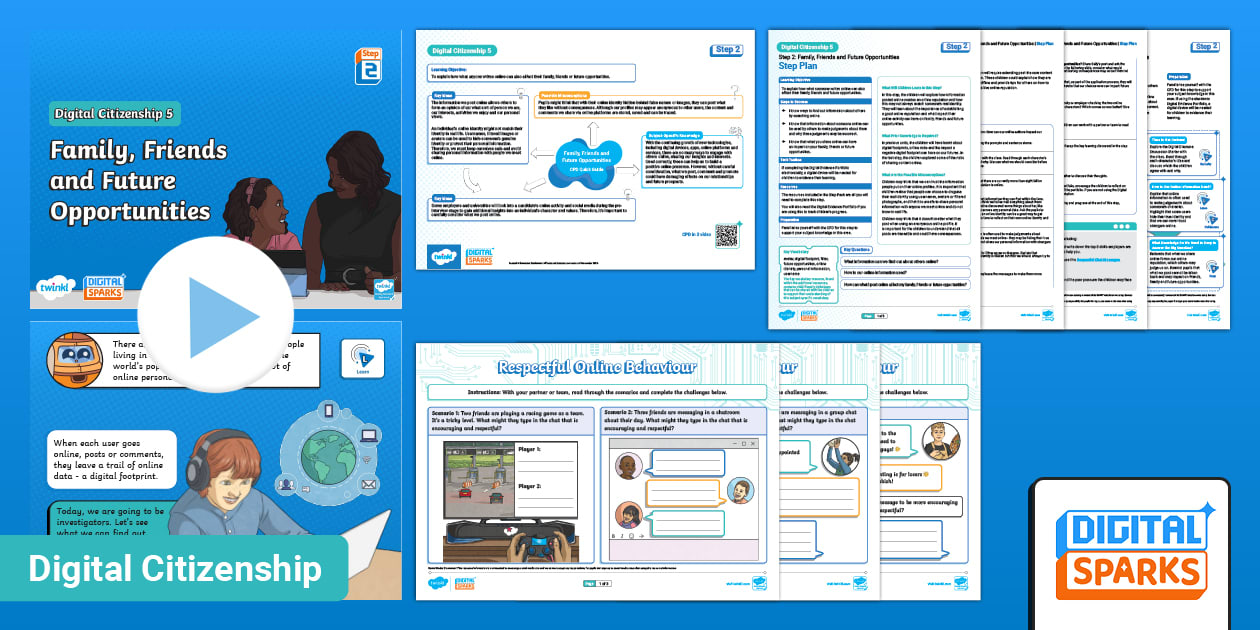 Digital Sparks: Digital Citizenship 5: Step 2 - Twinkl