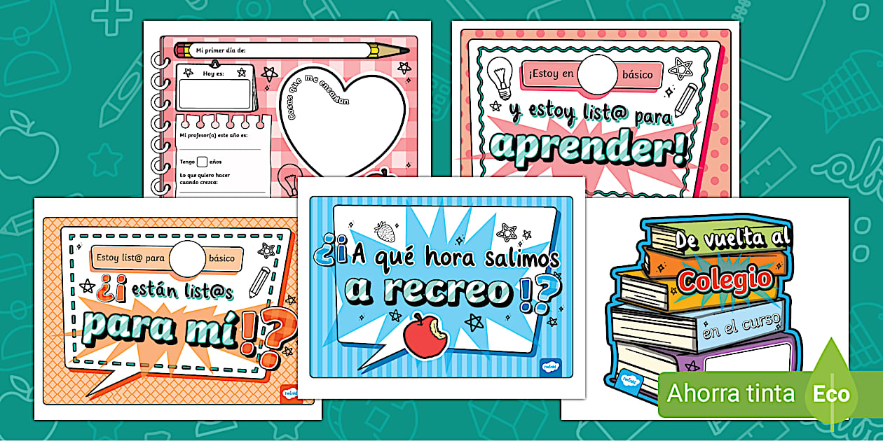 Pósters para Fotos de Vuelta al Colegio - Primer día clases