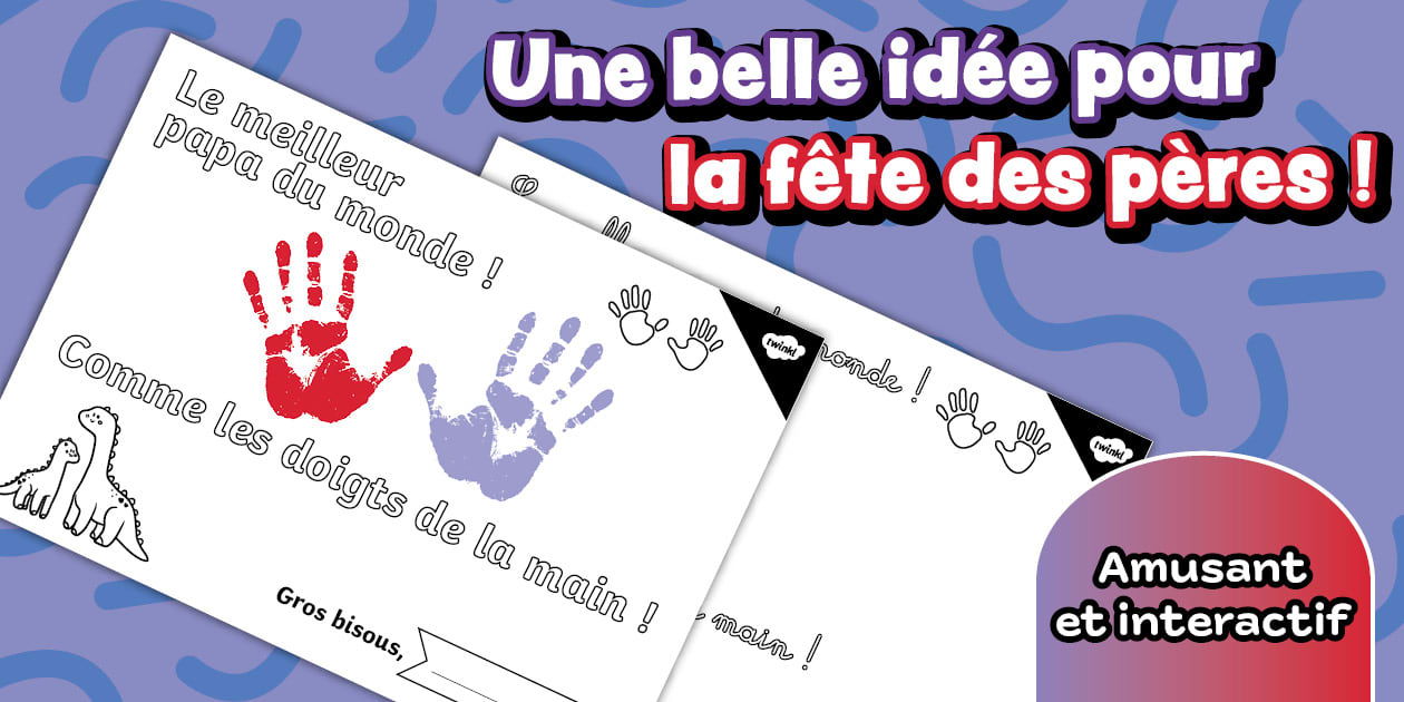 Activité manuelle : Fête des Pères - Le meilleur papa du monde