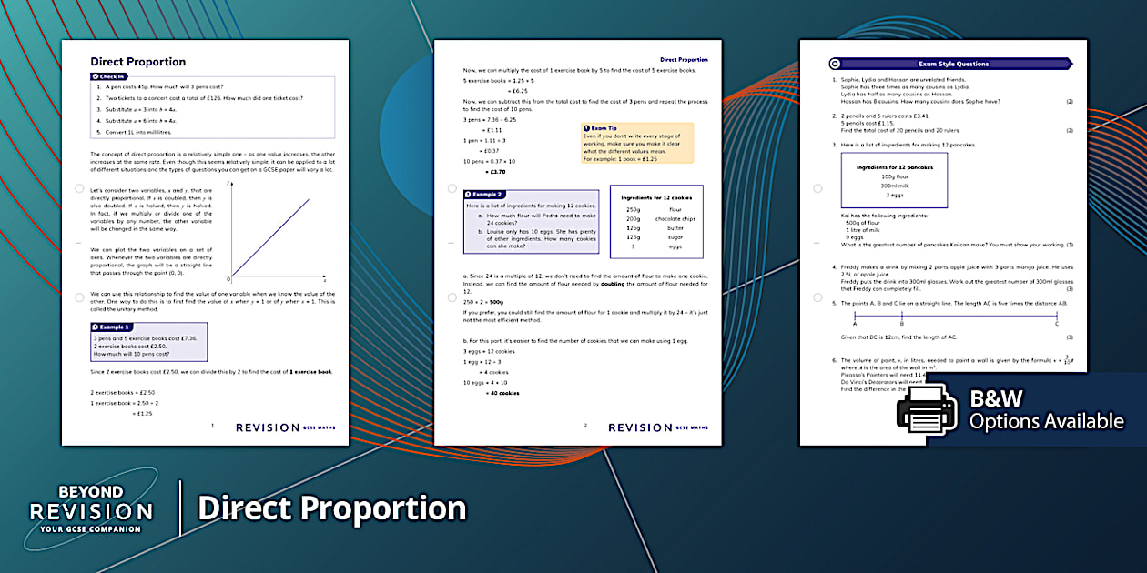 👉 Direct Proportion Revision | KS3 Foundation | Beyond Maths