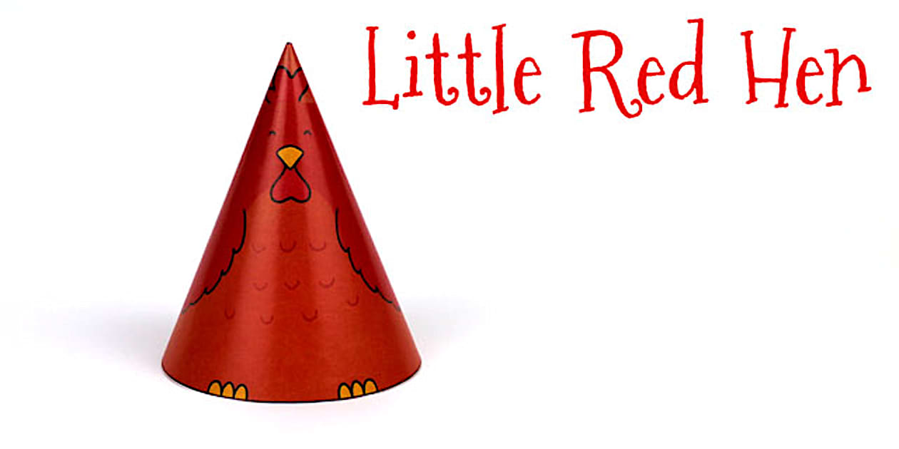 The Little Red Hen Cone Character (teacher made) - Twinkl