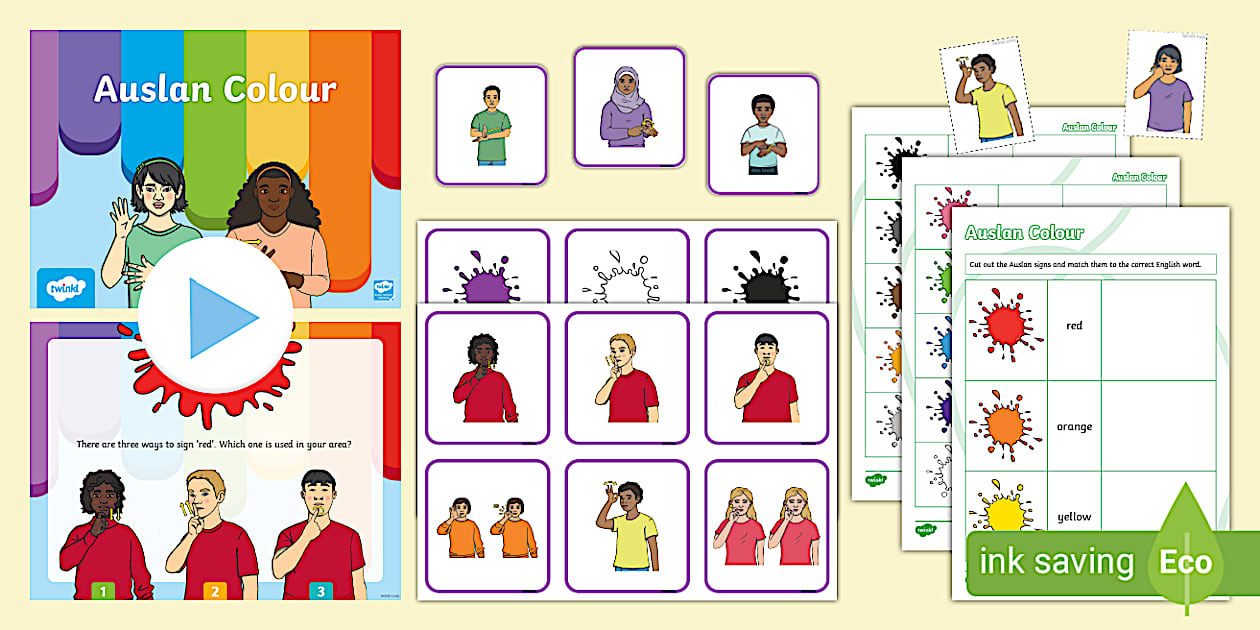 Auslan Colour Pack (teacher made) - Twinkl