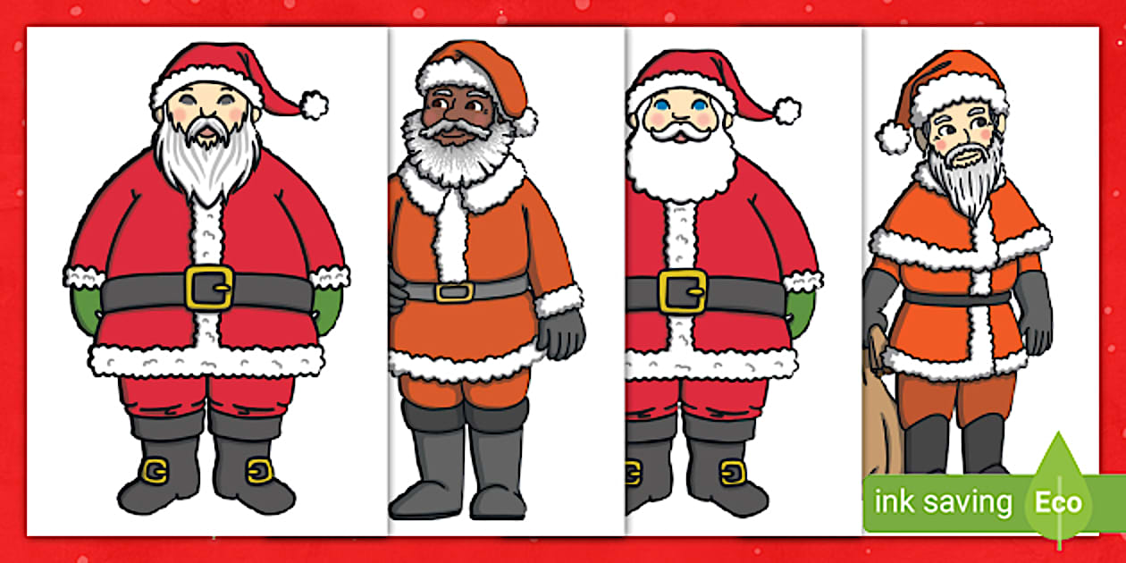 A4 Father Christmas Editable (teacher made) - Twinkl