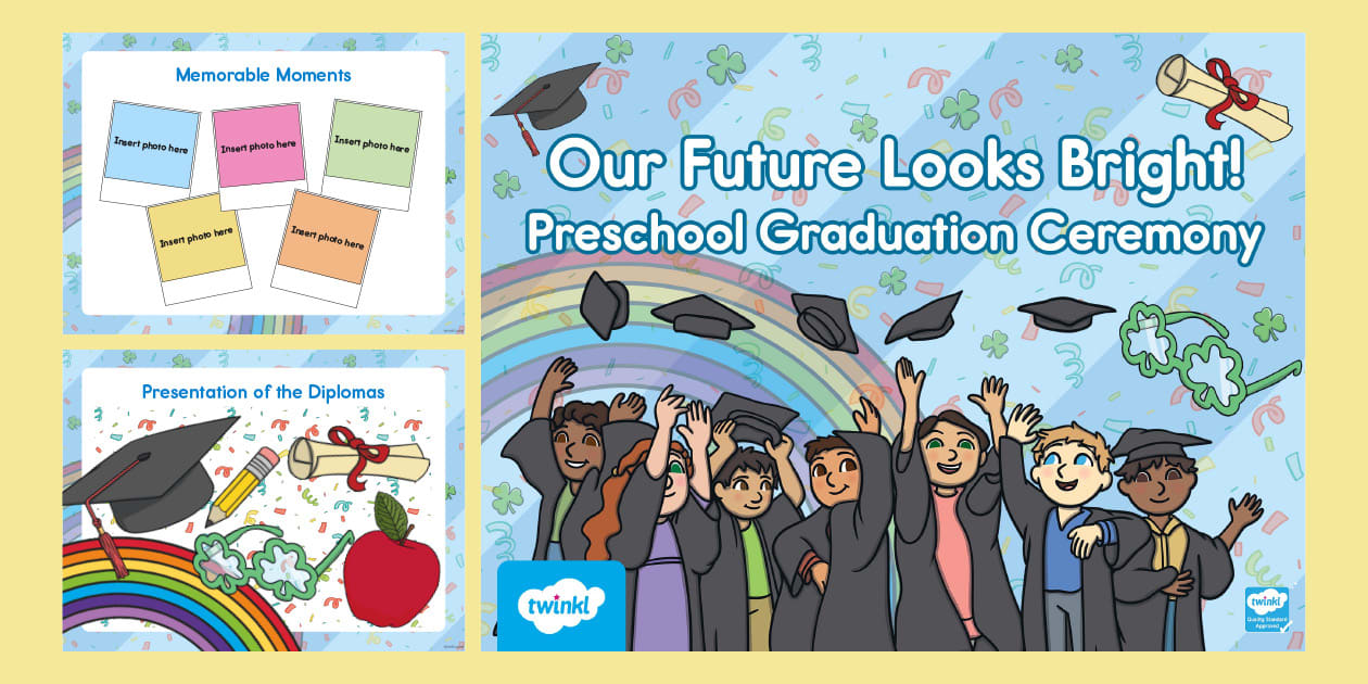 Preschool Graduation Slides - Editable (teacher made)