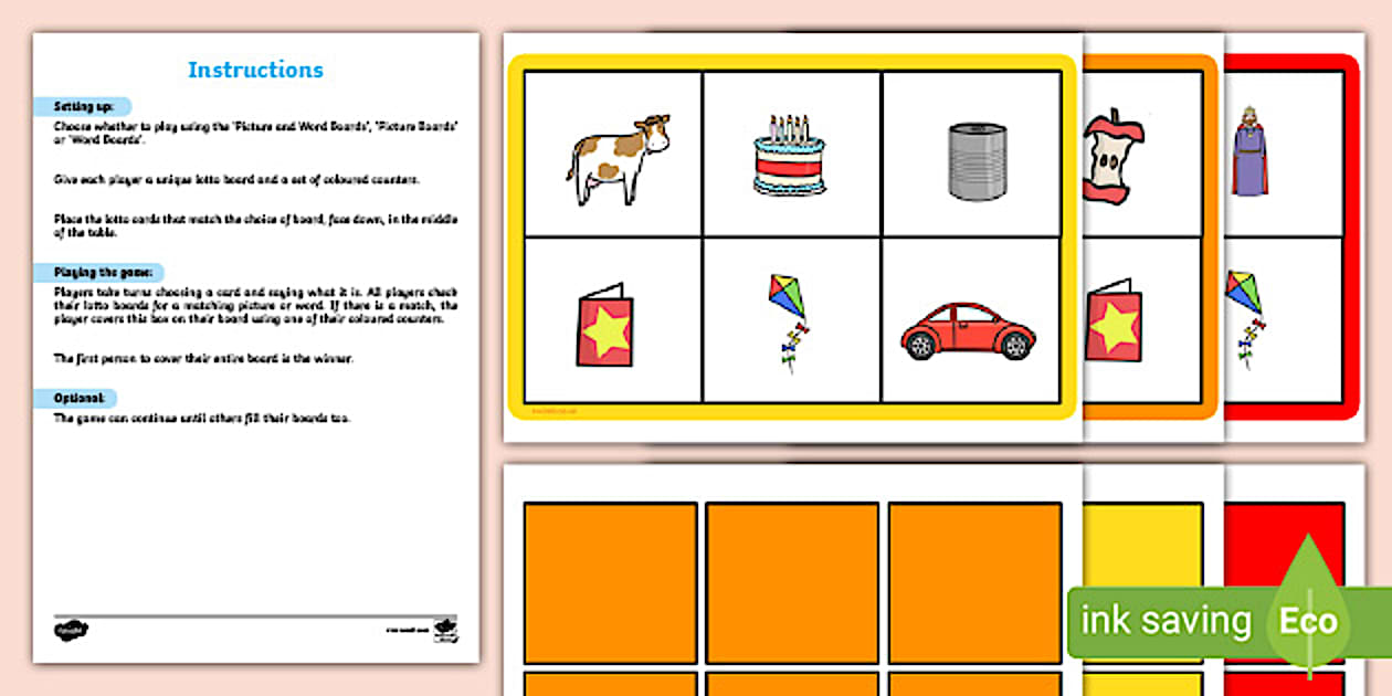 Initial k Sound Bingo and Lotto Game (Hecho por educadores)