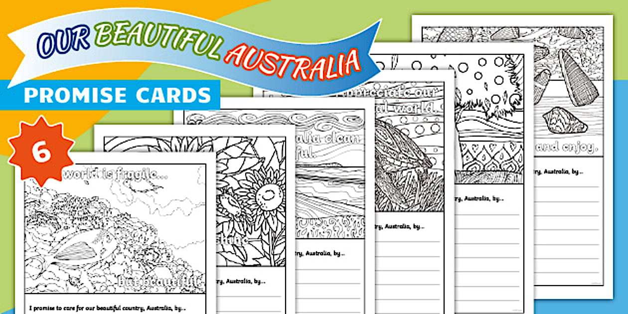 Our Beautiful Australia Promise Cards (teacher made)