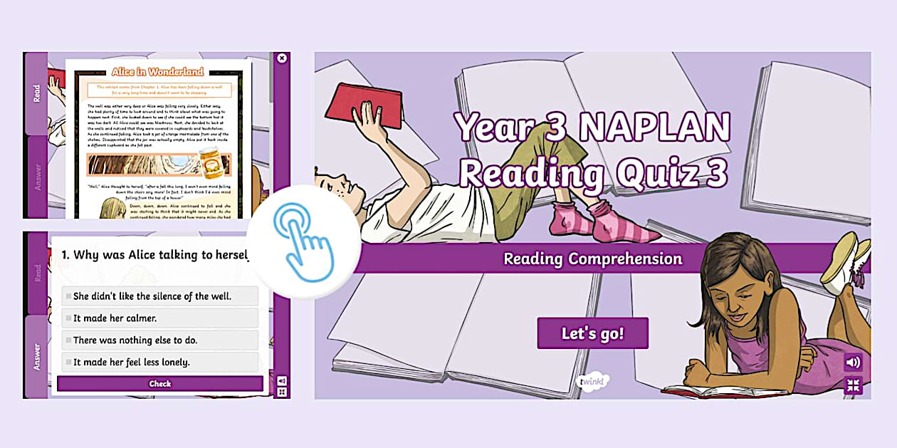 Interactive NAPLAN Reading Quiz Test (teacher made) - Twinkl
