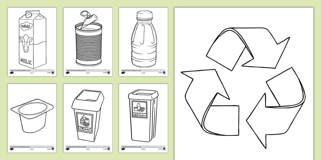 Recycling Colouring Pack for Earth Day (Teacher-Made)