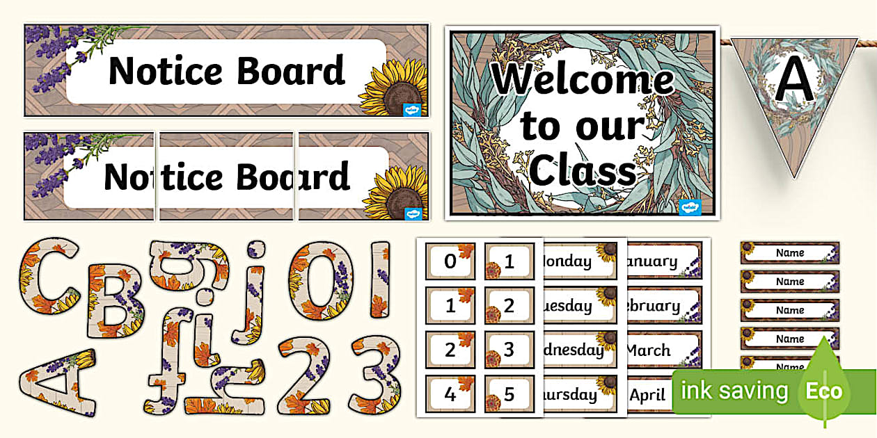 Modern Farmhouse Classroom Display Pack | South Africa