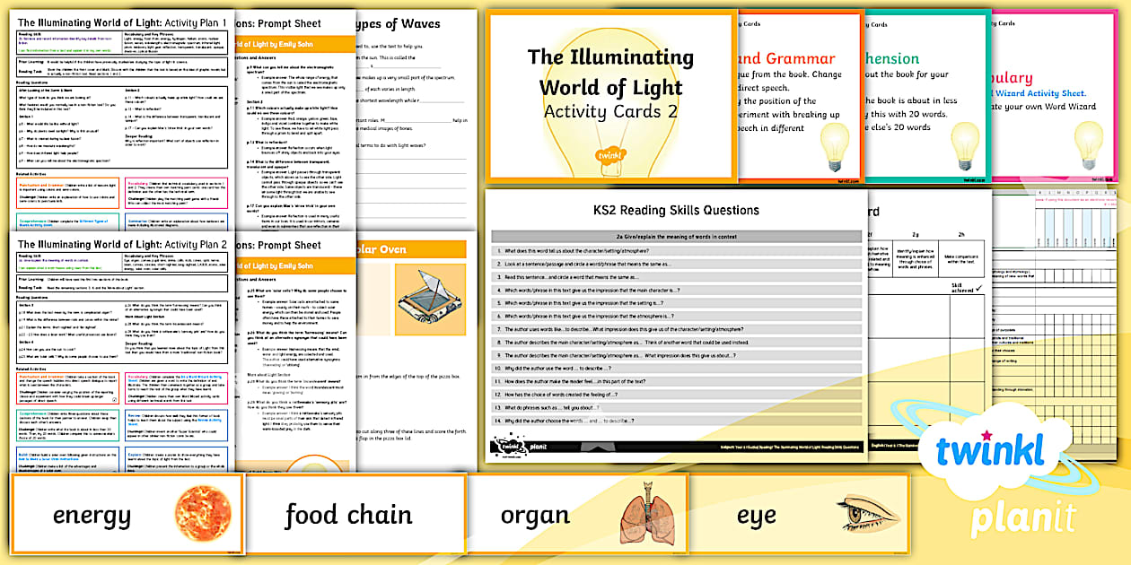 The Illuminating World of Light Guided Reading Y6 Unit Pack to Support