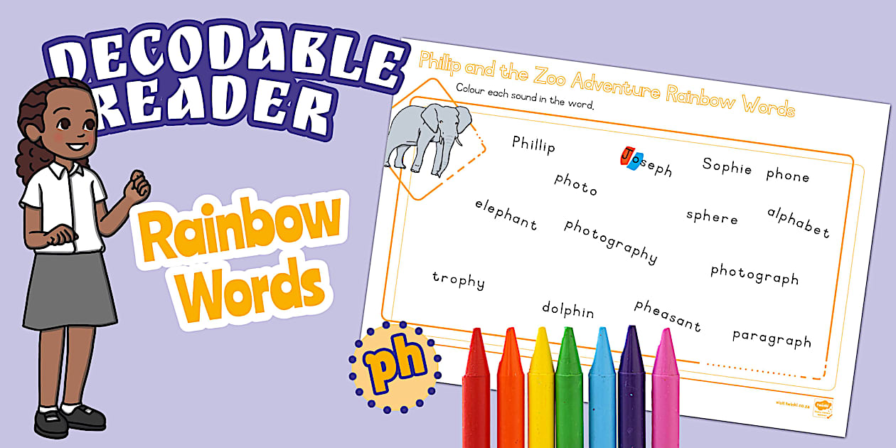 FP Phonics - ph Decodable Readers - Rainbow Words
