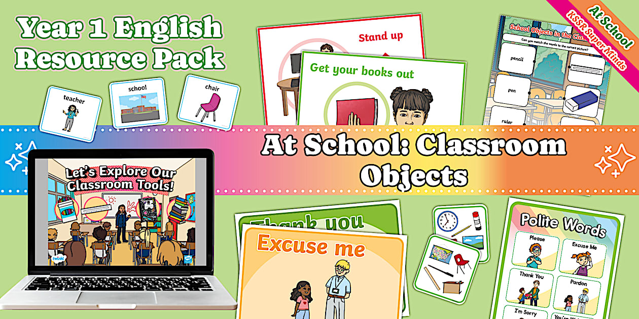 Year 1 English Classroom Objects, Instructions and Polite Words