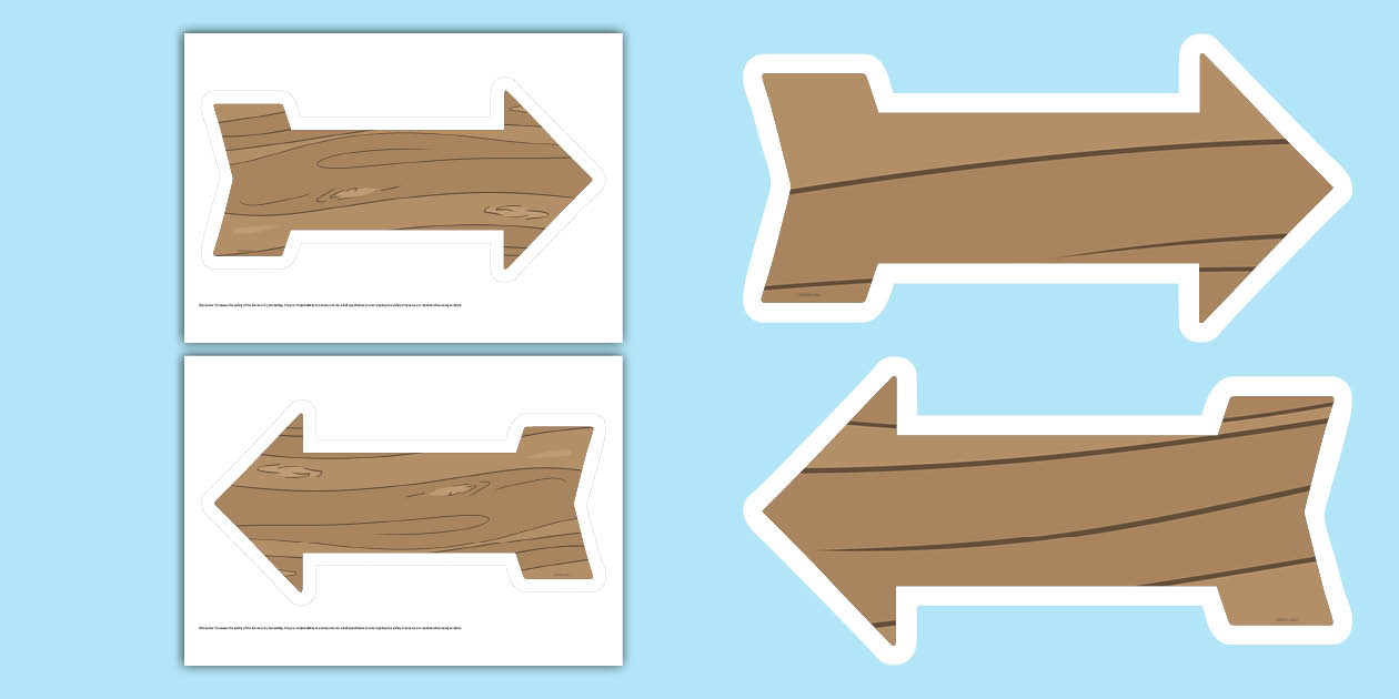 Wooden Arrow Display Cut-Out (teacher made) - Twinkl