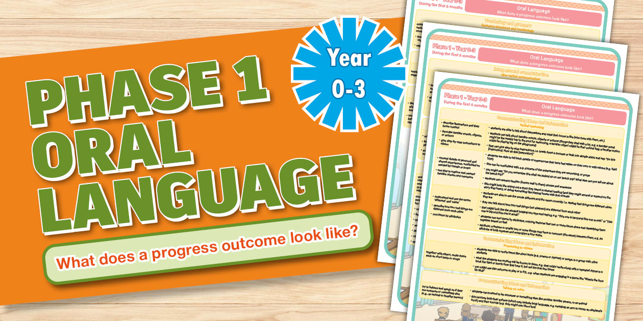 Phase 1 Oral Language - What Does a Progress Outcome Look Like?