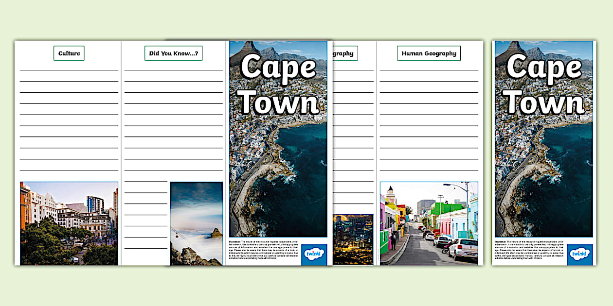 Cape Town Leaflet Template (teacher made) - Twinkl