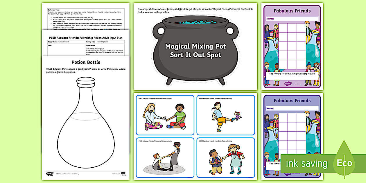 PSED Fabulous Friends: Friendship Potion Adult Input Plan and Resource Pack