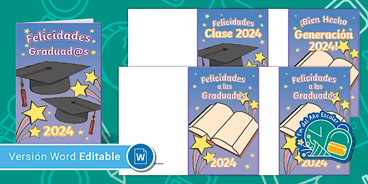 Tarjetas de Graduación: Graduados y Graduadas de Pre-Escolar