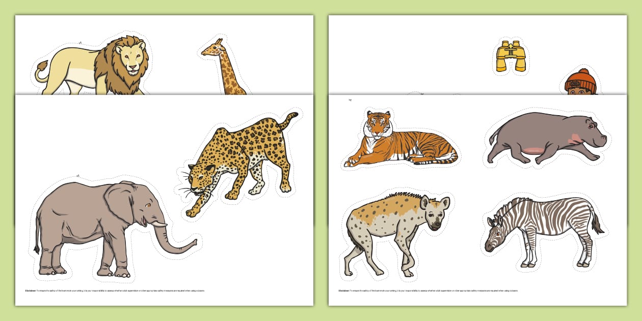 Safari Display Cut-Outs - Twinkl Topics (teacher made)