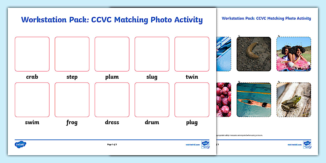 Photo to CCVC Matching Activity (teacher made) - Twinkl