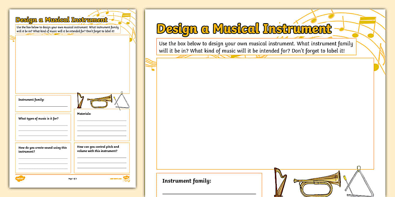👉 Design a Musical Instrument (teacher made) - Twinkl