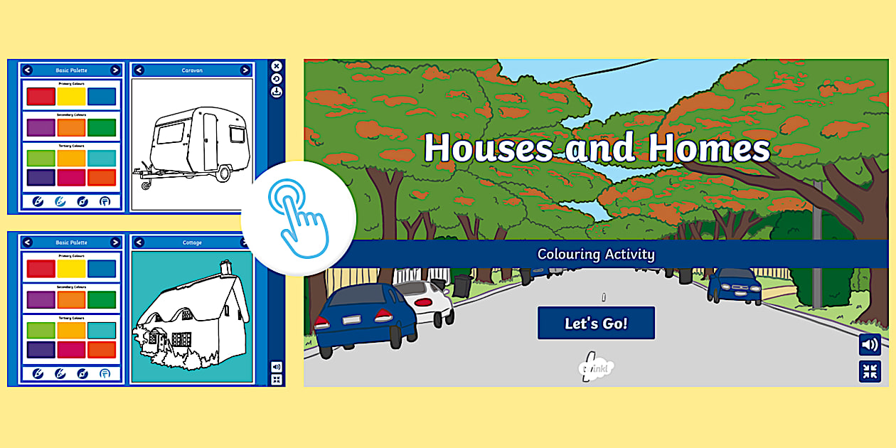 Interactive Houses and Homes Colouring Activity | Twinkl Go!