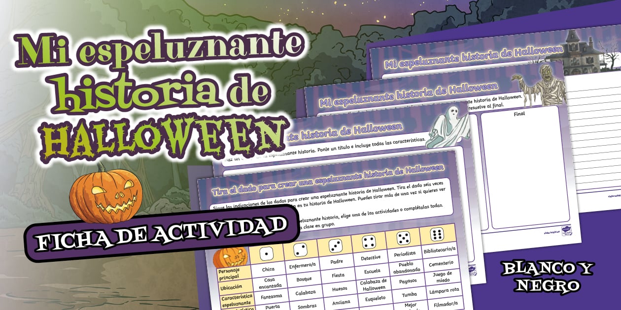 Ficha de actividad: Mi espeluznante historia de Halloween - Escritura ...