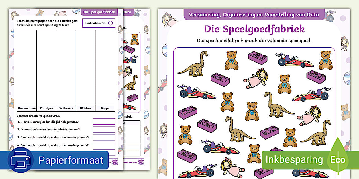 Die Speelgoedfabriek Datahantering (Teacher-Made) - Twinkl