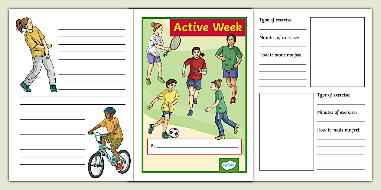 Active Week Journal Writing Frame (professor feito) - Twinkl