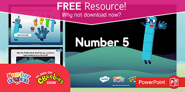 FREE Numberblocks: Number 5 PowerPoint | Math & Counting