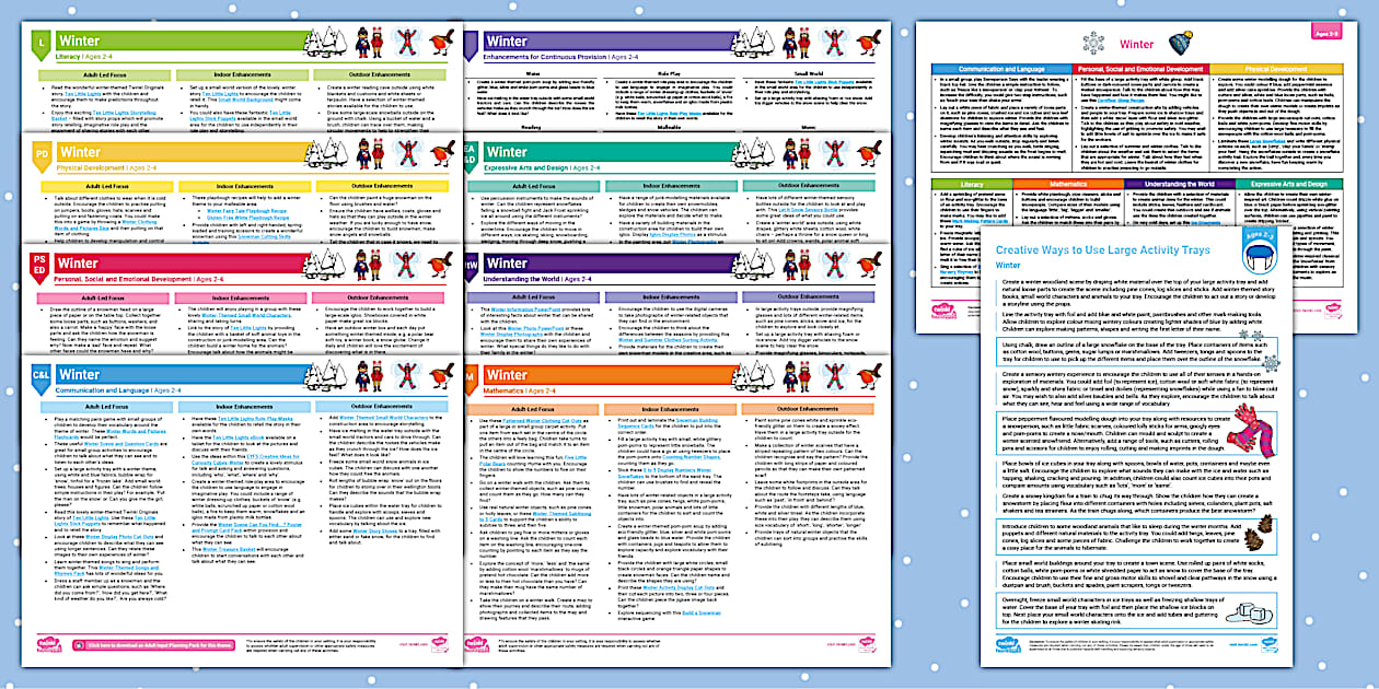 EYFS Ages 2-3 Winter Bumper Planning Pack | Twinkl - Twinkl