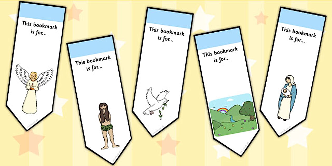 Black and White Bible Bookmarks (teacher made) - Twinkl