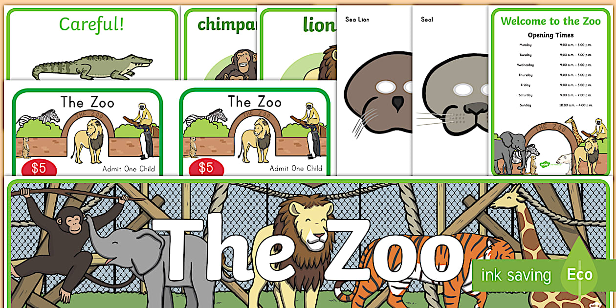 Zoo Dramatic Play Pack (teacher made) - Twinkl