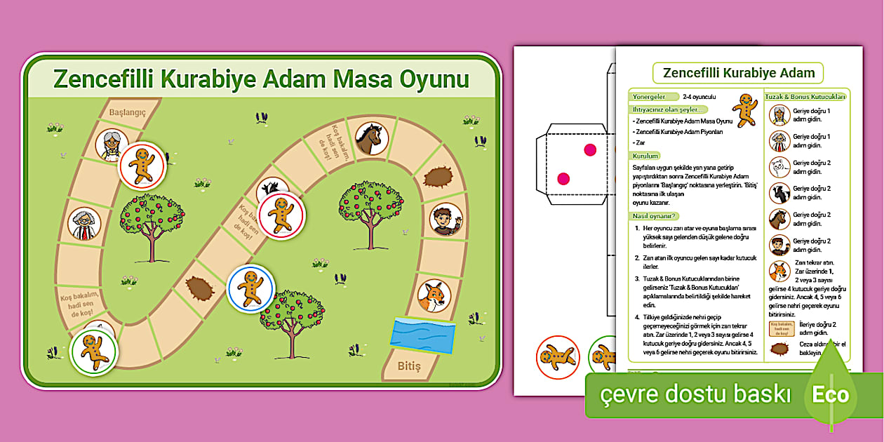 Zencefilli Kurabiye Adam Masa Oyunu (Teacher-Made) - Twinkl