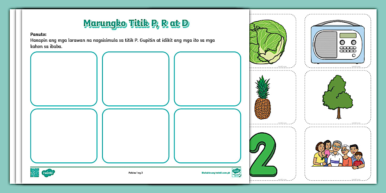 Marungko Titik P, R at D Cut And Paste Activity | Philippines | Twinkl