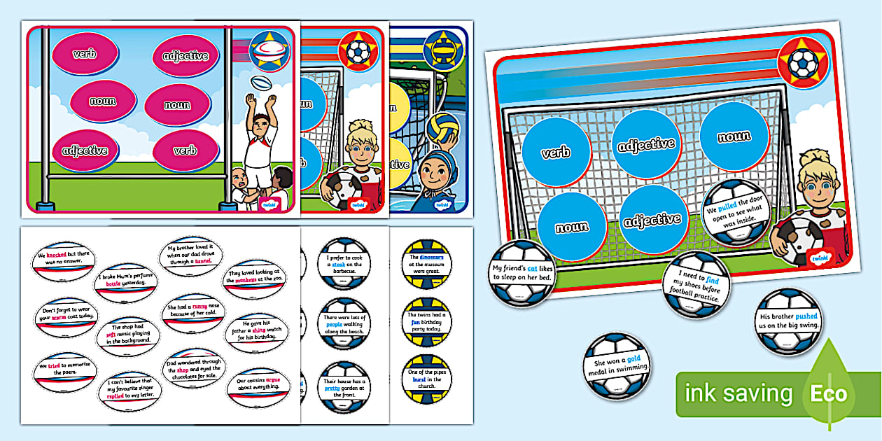 KS1 SPaG Penalty Shootout: Noun, Verb or Adjective? Game