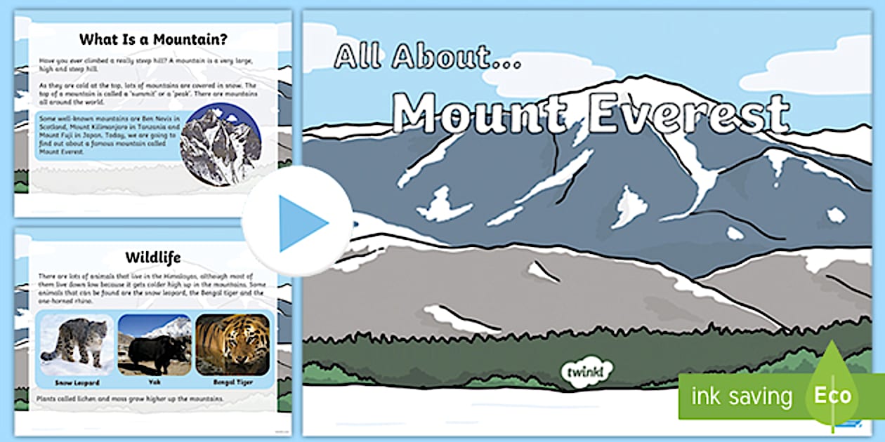 KS1 All About Mount Everest PowerPoint (teacher made)