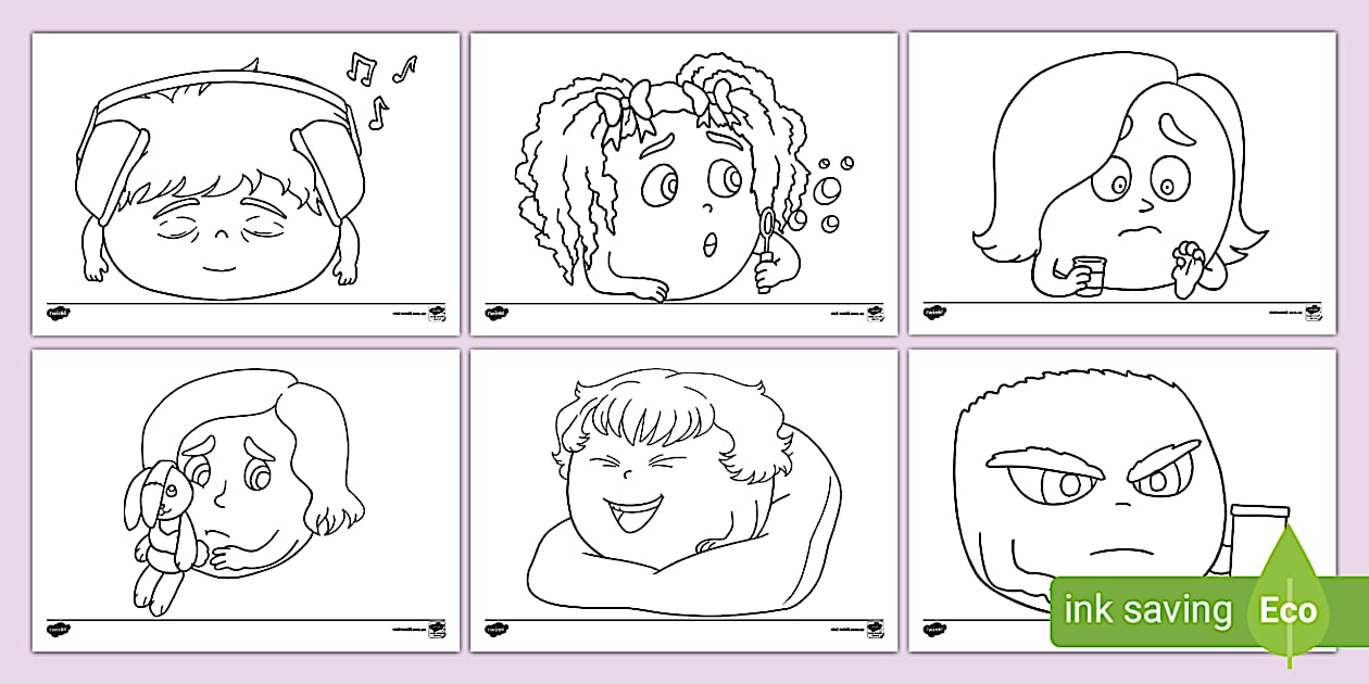 Mood Monsters Colouring Pages (teacher made) - Twinkl